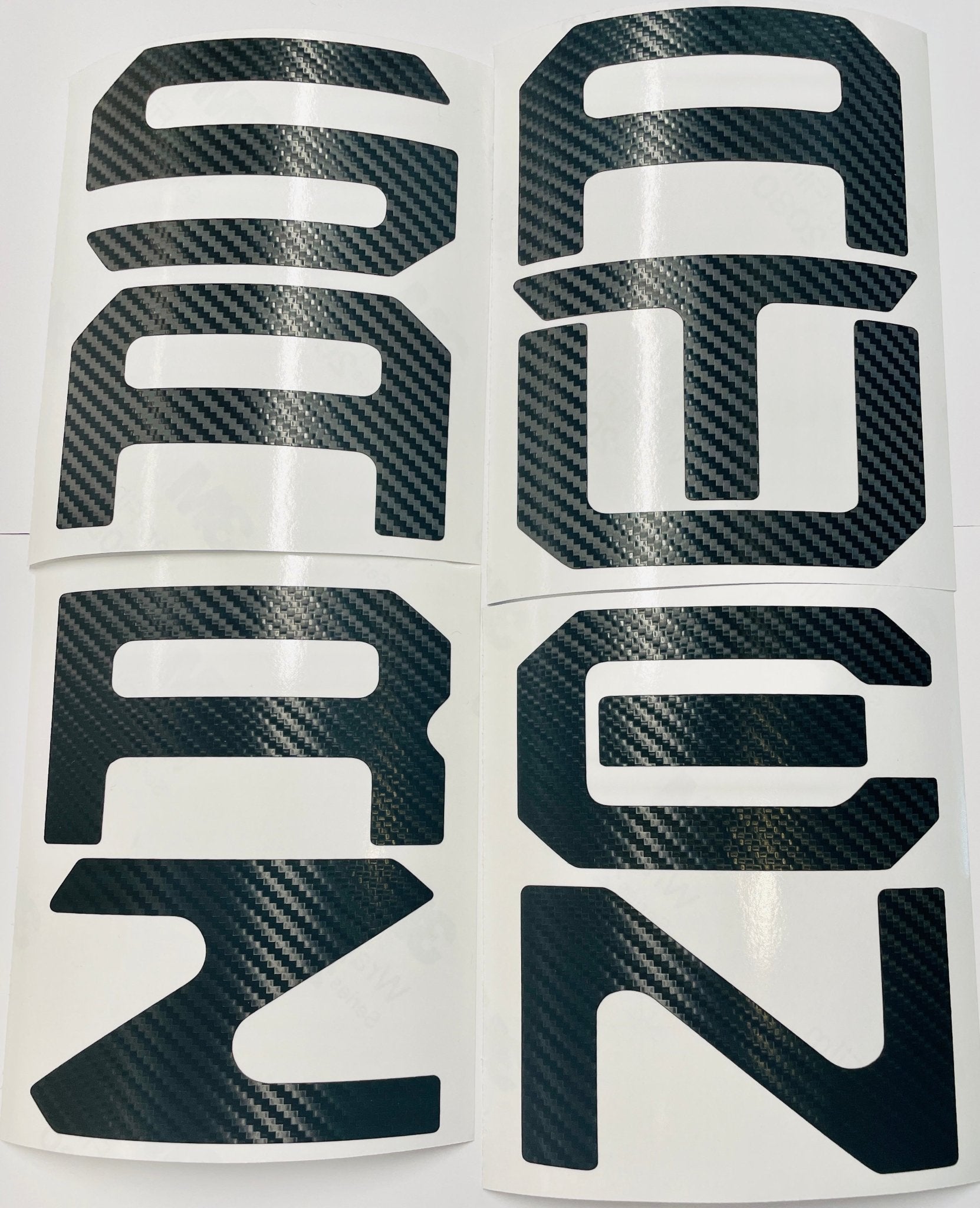 Carbon Fiber Textured Vinyl Letter Decals for 2022-2023 Santa Cruz Tailgate
