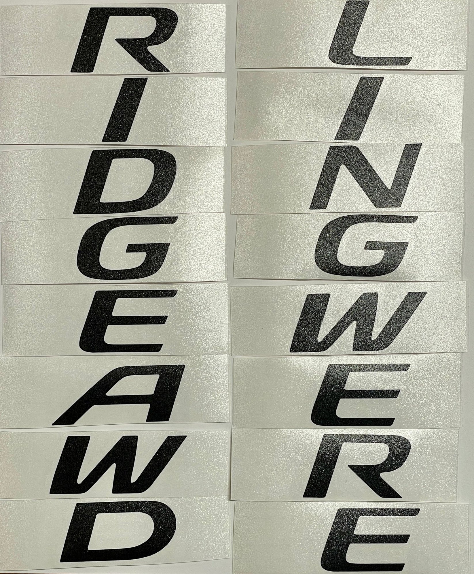 Premium Cast Vinyl Decal Letter Inlays for 2017-2023 Ridgeline Tailgate ...