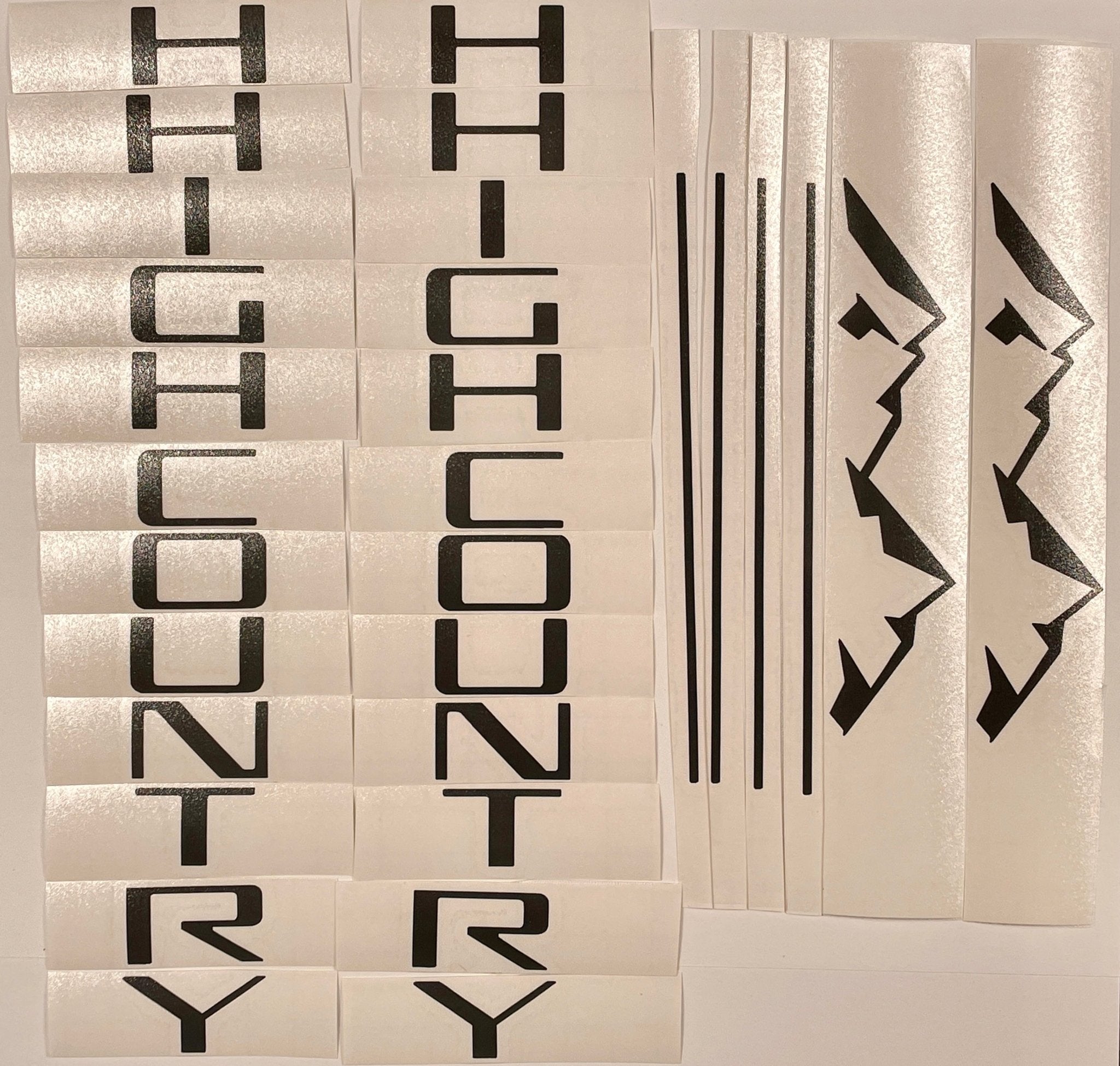 Premium Cast Vinyl Inlay Letter Decals for 2021-2023 Tahoe High Country ...