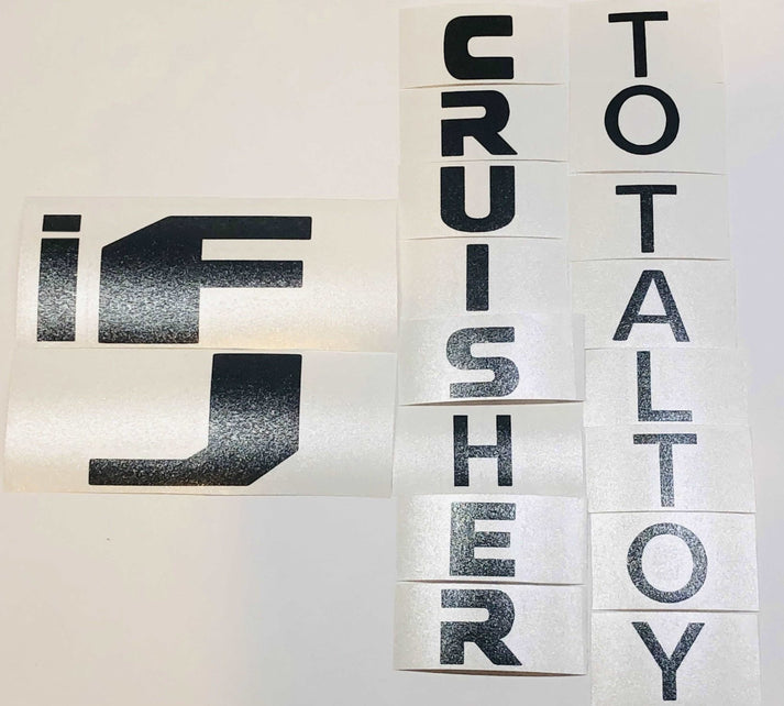 Vinyl Inlay Letter Decals for FJ Cruiser Rear Door Emblems – TVD Vinyl ...